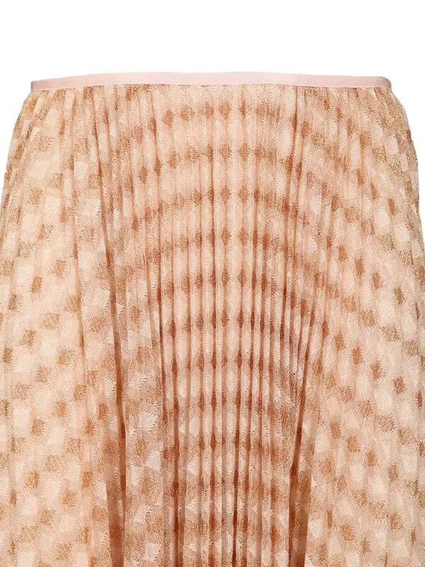 FORTE_FORTE Diamond Jersey Plissé Skirt - Multicolor