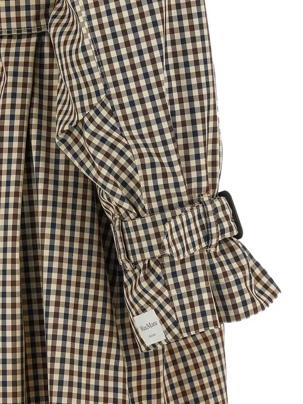 Max Mara Mtcfate" Waterproof Checked Cotton Blend Trench Coat