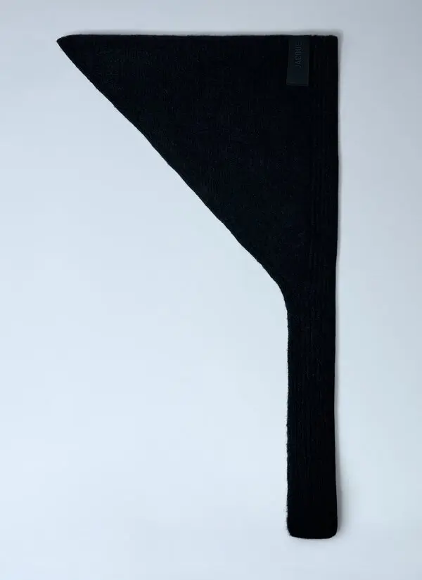 Jacquemus Le Chale Gros Grain Scarf - Black