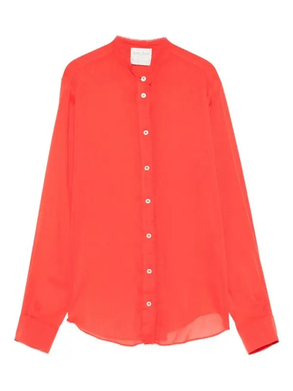 FORTE_FORTE Serafino" Cotton Silk Voile Shirt