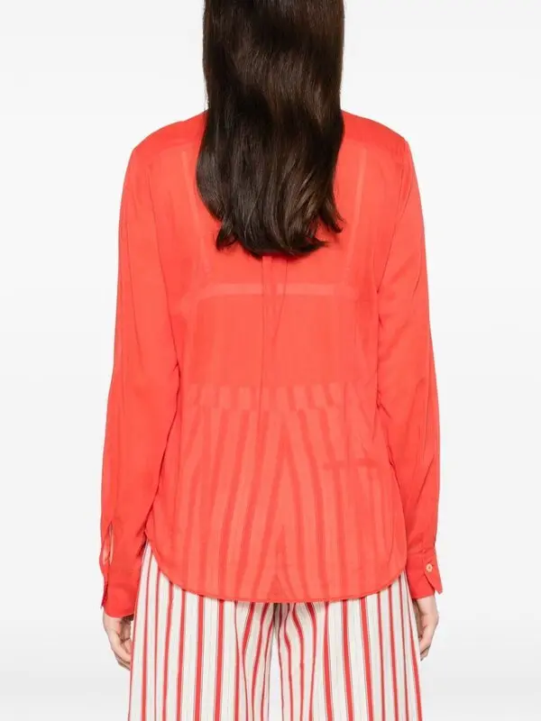 FORTE_FORTE Serafino" Cotton Silk Voile Shirt