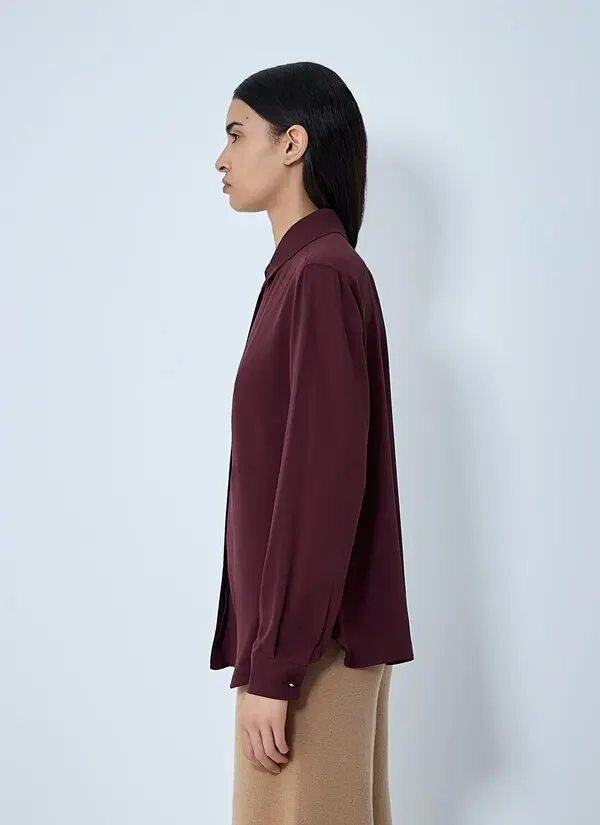 Max Mara Silk Button-down Shirt - Red