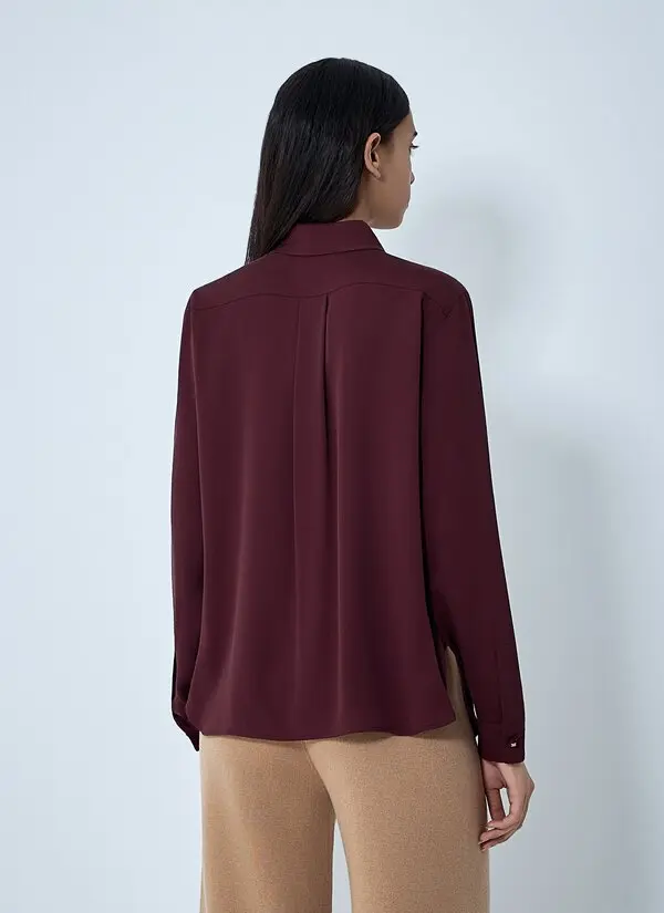Max Mara Silk Button-down Shirt - Red