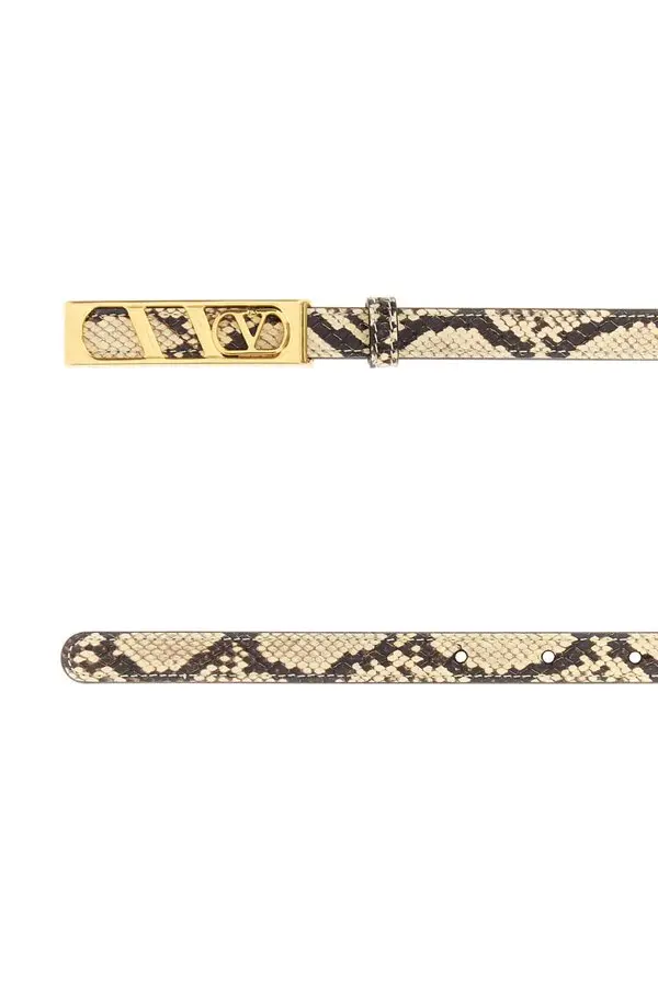 Valentino Garavani Reversible Python Belt - Multicolor