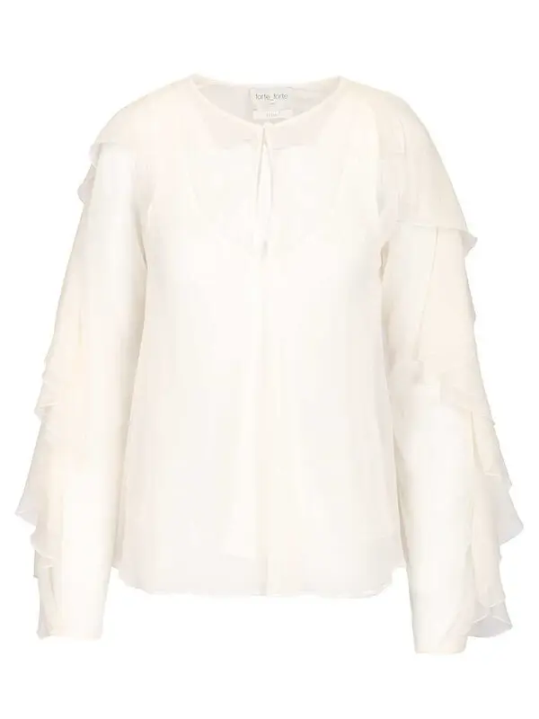 FORTE_FORTE Ruffled Chiffon Shirt