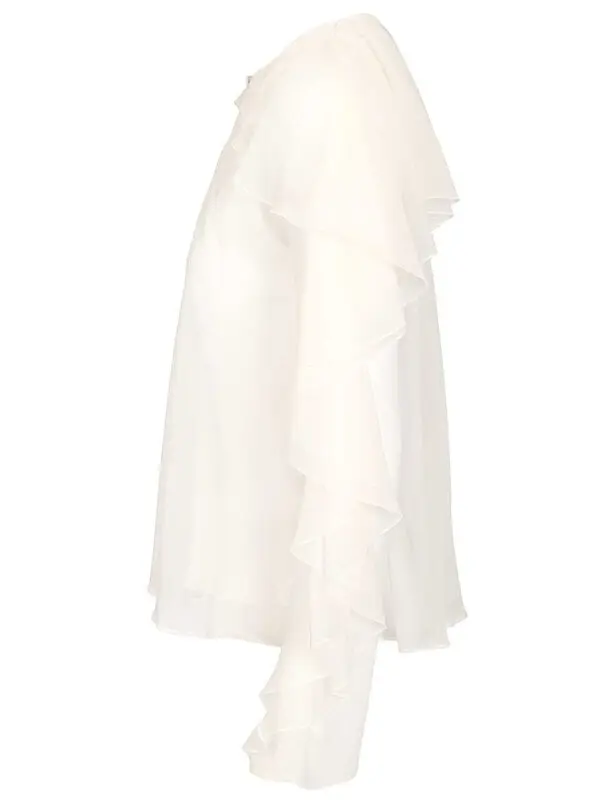 FORTE_FORTE Ruffled Chiffon Shirt
