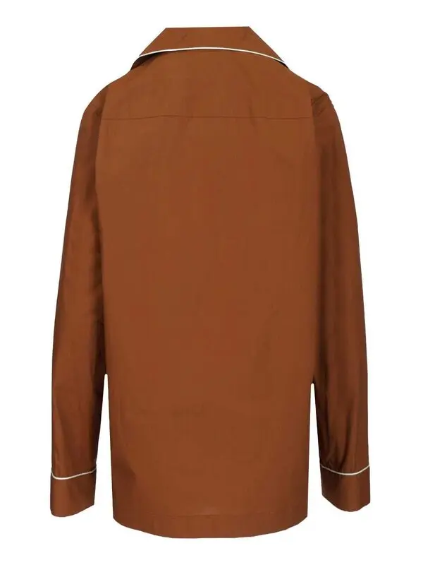 FORTE_FORTE Cotton Poplin Shirt With Contrast Piping