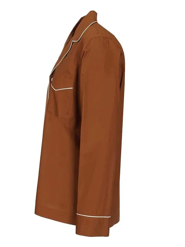 FORTE_FORTE Cotton Poplin Shirt With Contrast Piping