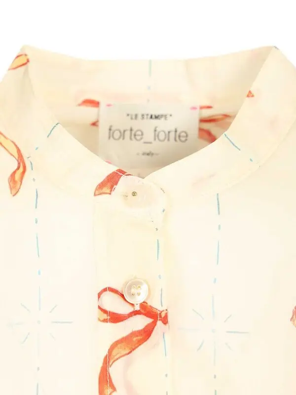 FORTE_FORTE Serafino Printed Cotton-silk Blend Shirt
