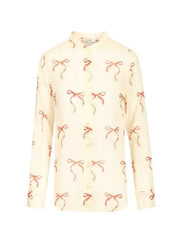FORTE_FORTE Serafino Printed Cotton-silk Blend Shirt