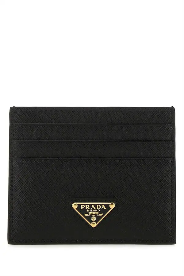 Prada Leather Card Holder - Black