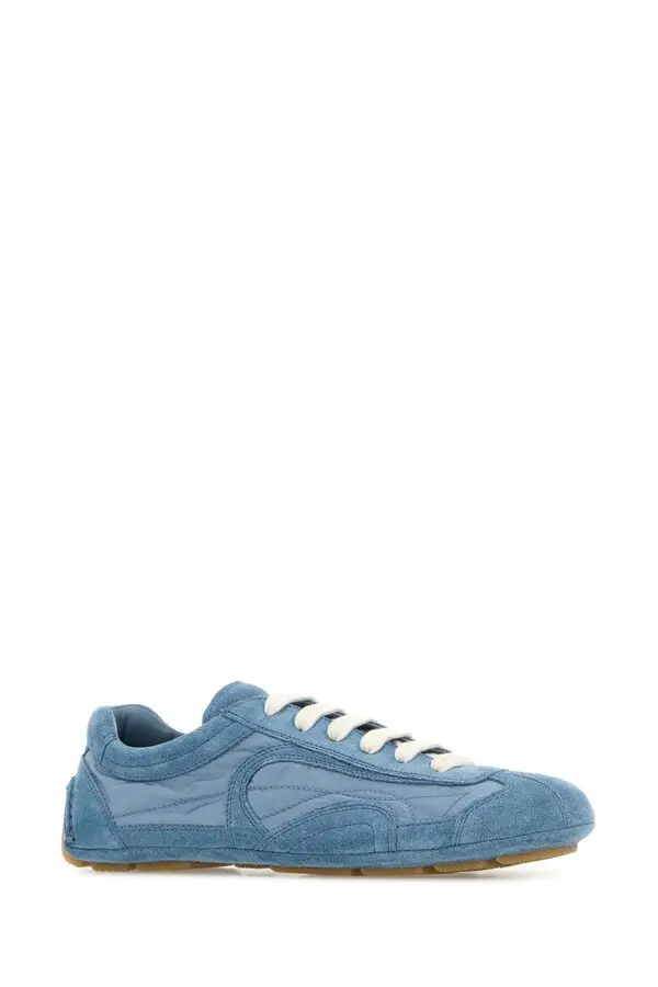 Prada Light Suede And Re-nylon Montecarlo Re-edition 2005 Sneakers - Blue