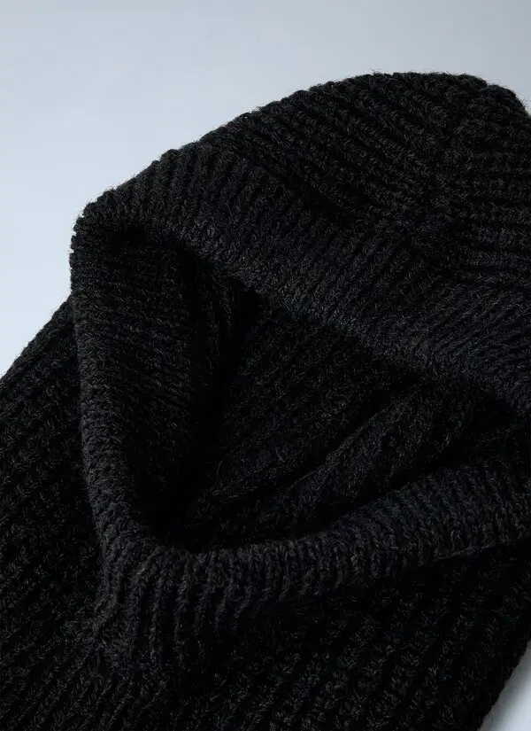 LEMAIRE Knitted Wool-blend Hood - Brown