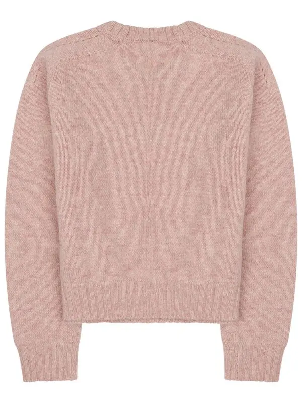 Celine Round Neck Wool Pullover Sweater