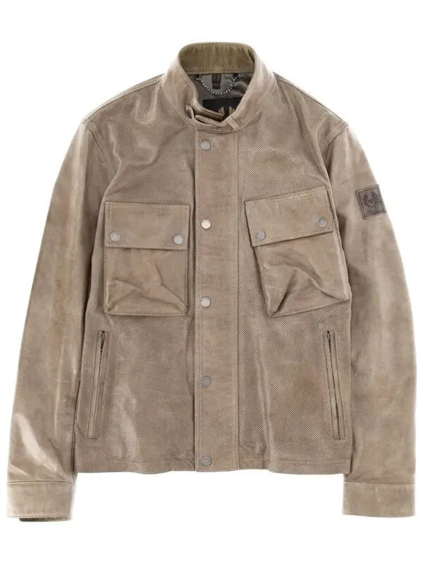 Belstaff Racemaster Air Leather Jacket - Cream