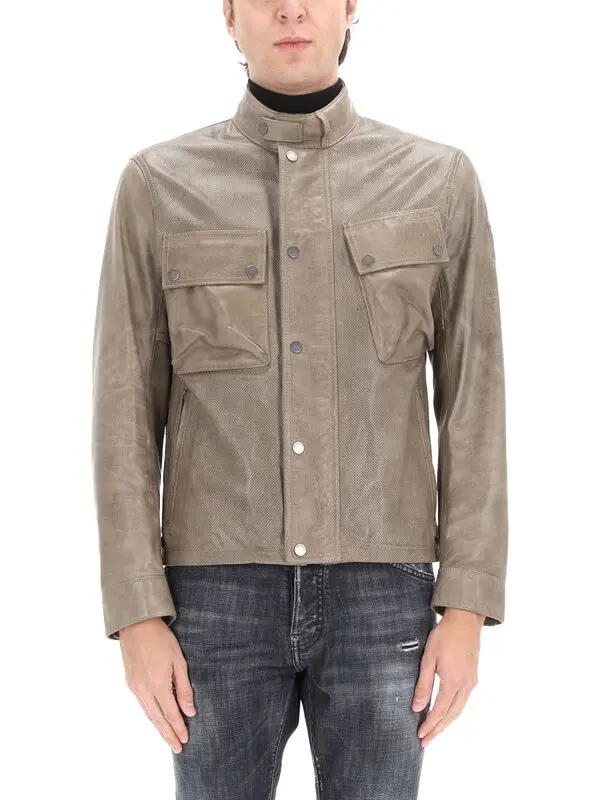 Belstaff Racemaster Air Leather Jacket - Cream