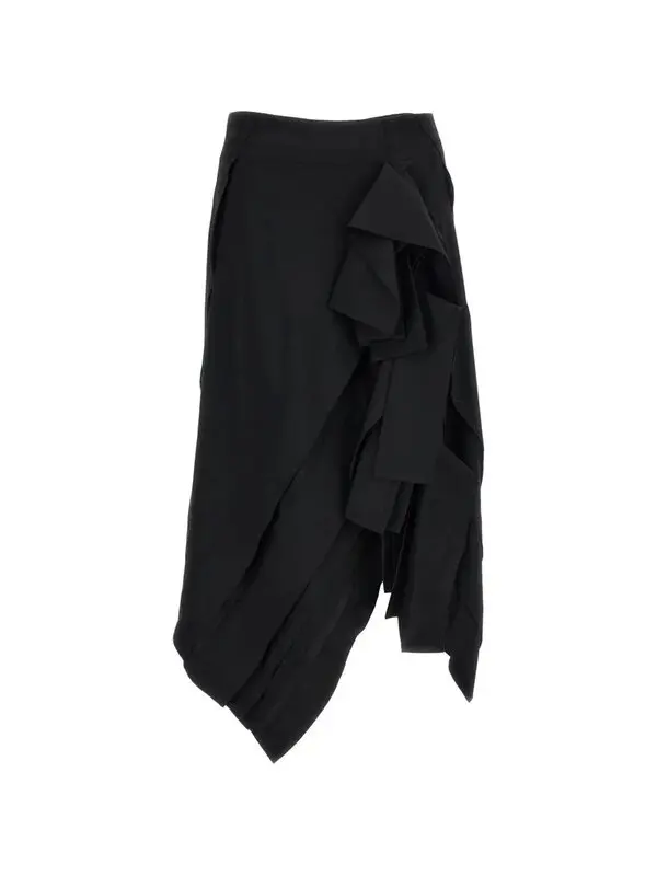 Bottega Veneta Lightweight Wool Midi Skirt