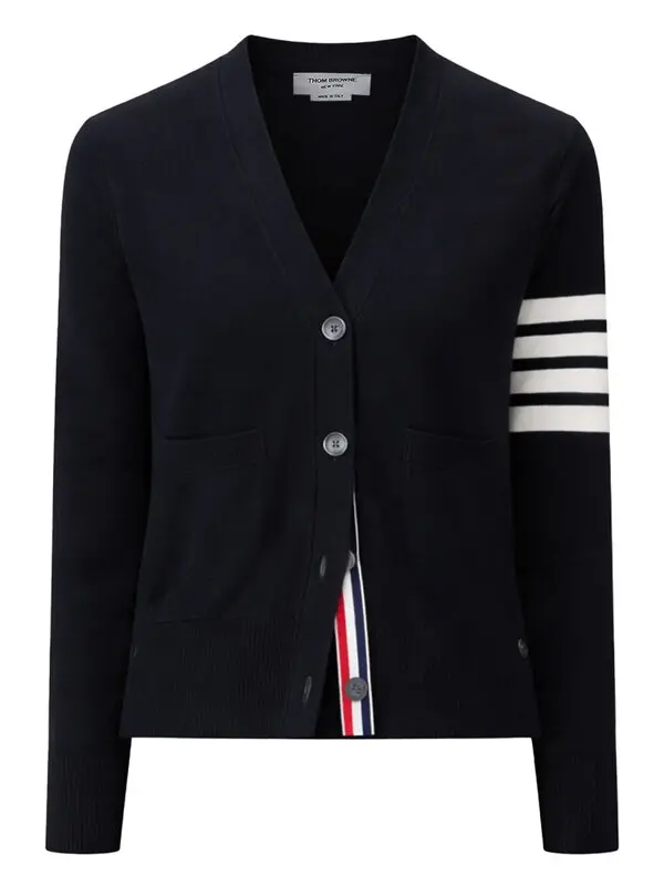 Thom Browne Virgin Wool Cardigan - Blue