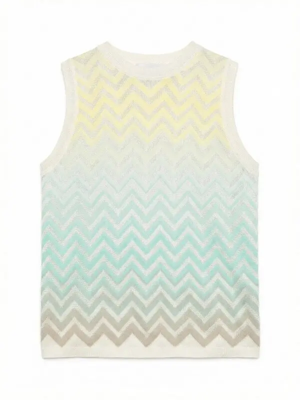 Missoni Chevron Knit Sleeveless Top