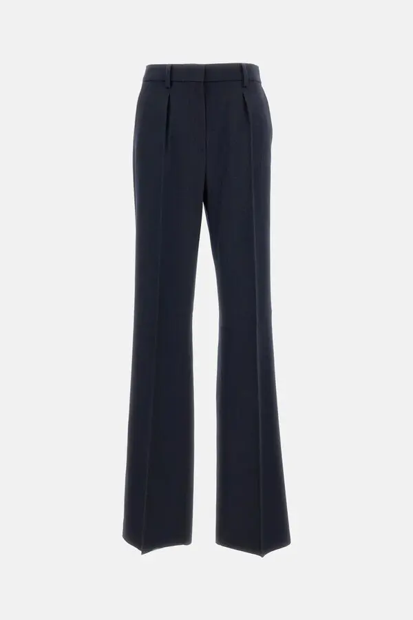 Max Mara Wool Pleated Trousers - Multicolor