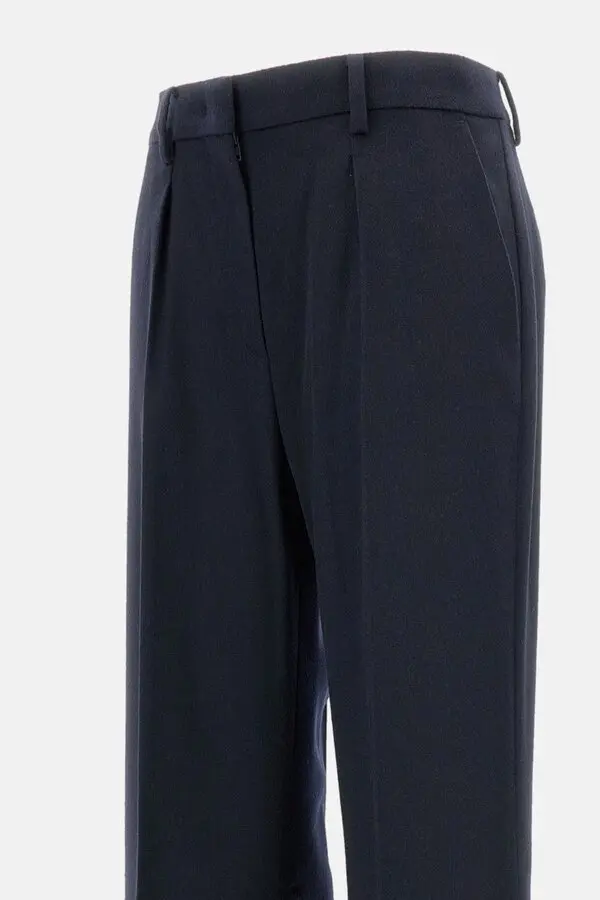 Max Mara Wool Pleated Trousers - Multicolor