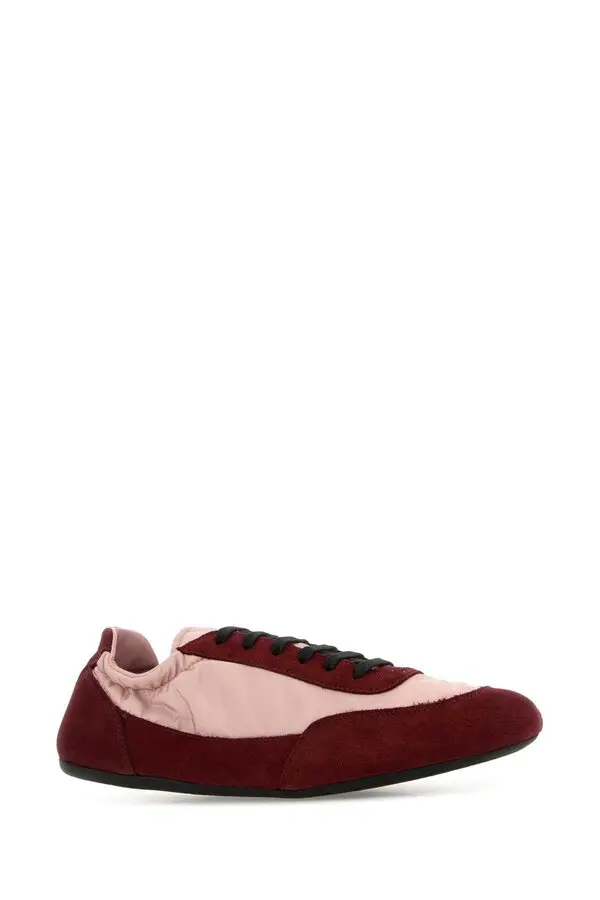 Prada Two-tone Re-nylon And Suede Collapsible Sneakers - Multicolor