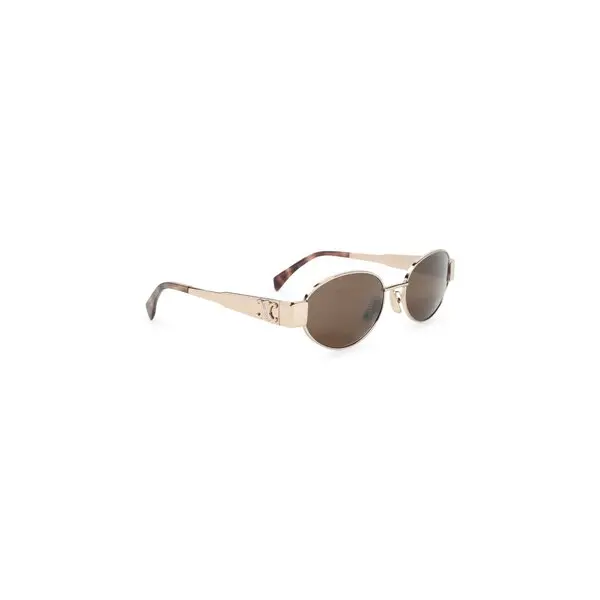 Celine Triomphe 01 Oval Sunglasses - Silver