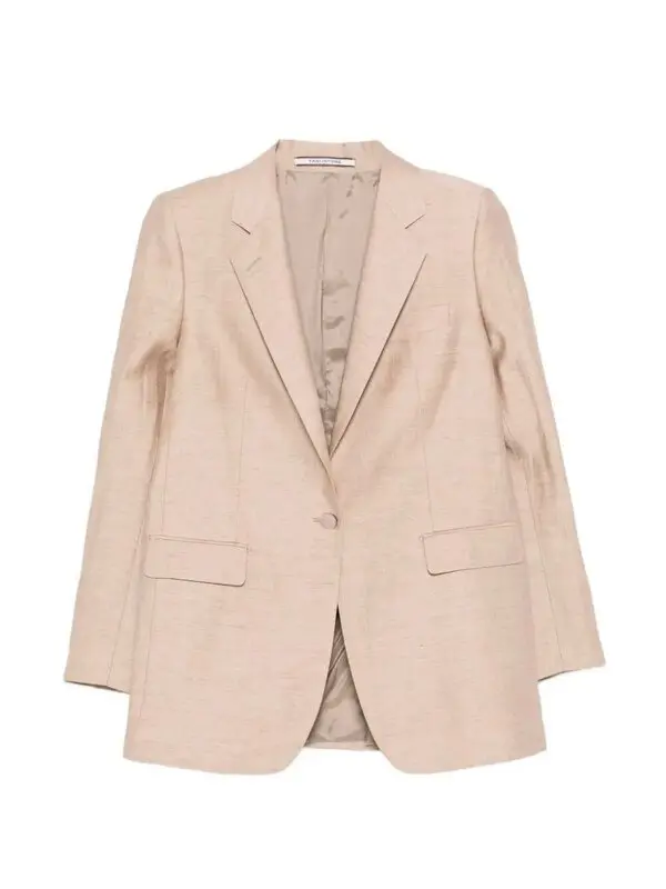 Tagliatore Oversized Single-breasted Linen Blazer