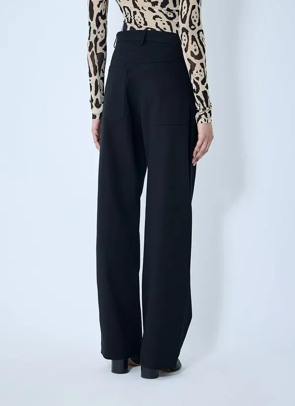 Sportmax Era Paneled Stretch Cotton Trousers