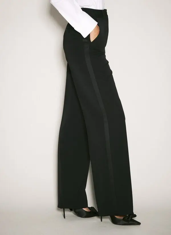 Dolce & Gabbana Wool Gabardine Tuxedo Pants