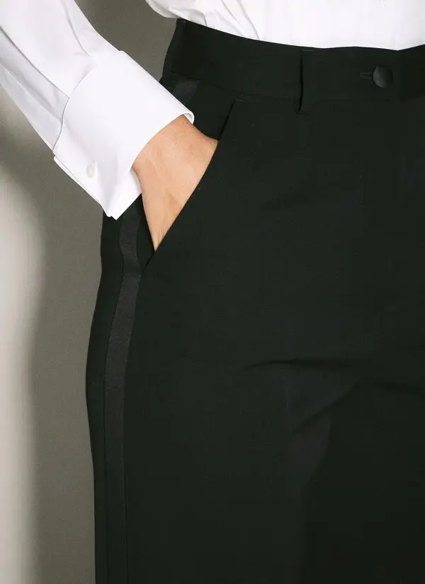 Dolce & Gabbana Wool Gabardine Tuxedo Pants