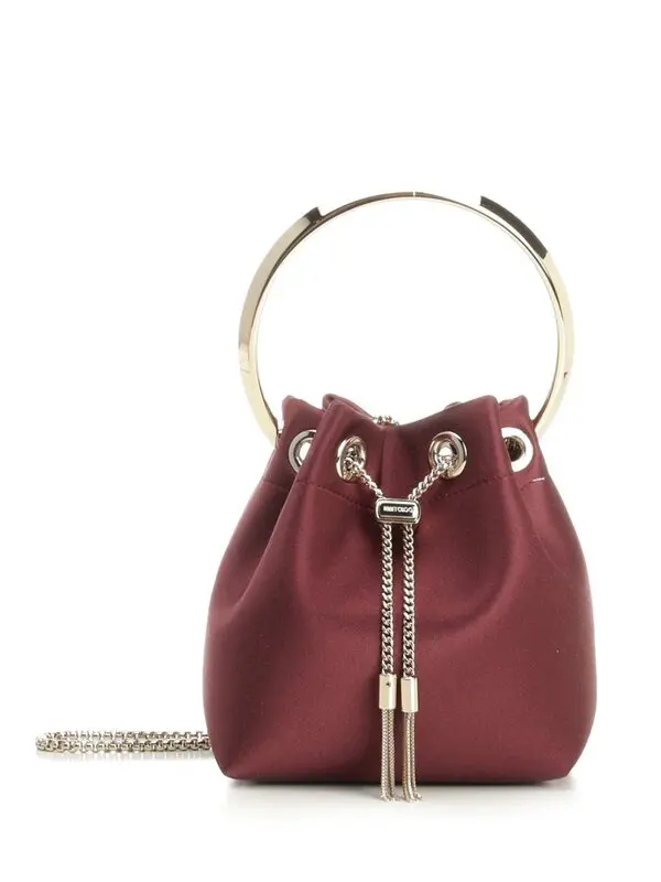 JIMMY CHOO Bon Bon Satin Bag With Metal Bracelet Top Handle - Multicolor