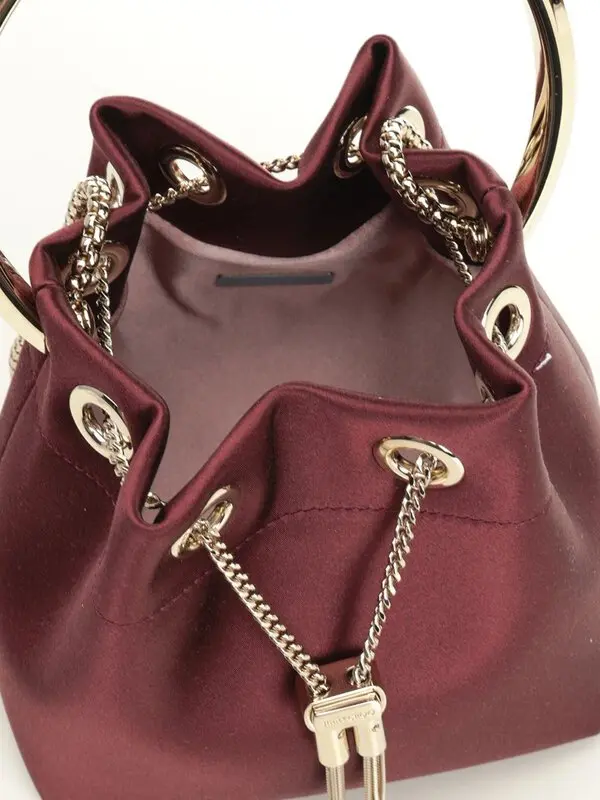 JIMMY CHOO Bon Bon Satin Bag With Metal Bracelet Top Handle - Multicolor