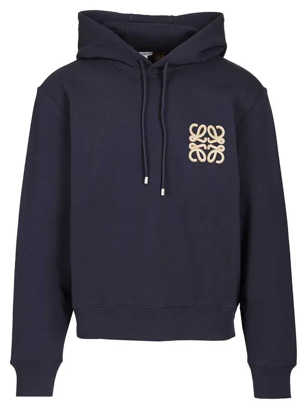 Loewe Cotton Hoodie With Embroidered Anagram