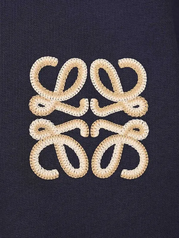 Loewe Cotton Hoodie With Embroidered Anagram