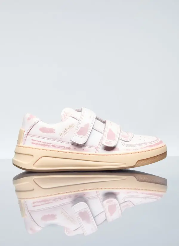 Acne Studios Distressed Stripe Sneakers - Purple