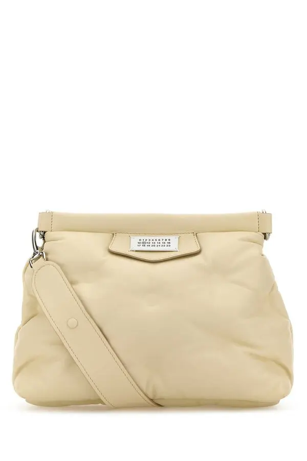 MAISON MARGIELA Ivory Nappa Leather Small Glam Slam Crossbody Bag - White