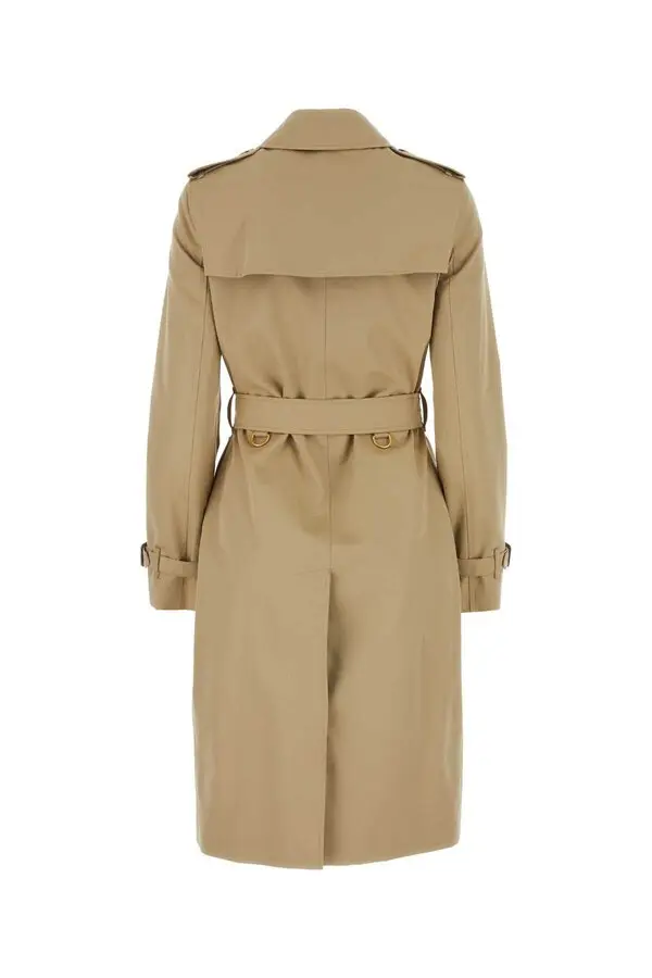 Burberry Beige Cotton Trench Coat - Brown