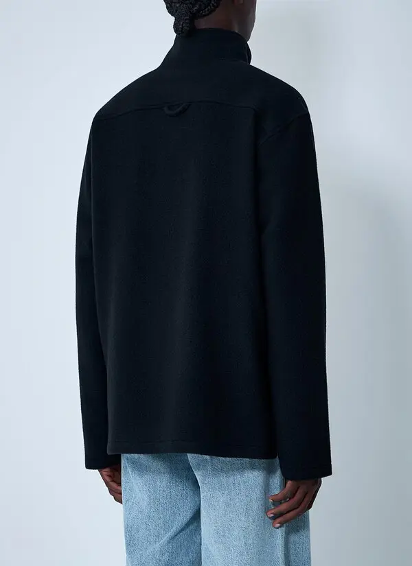 RIER Riera Zip-up Fleece Sweatshirt - Black