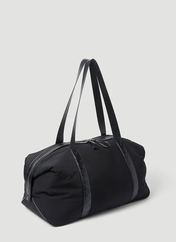 Bottega Veneta Woven Leather Trim Duffle Bag