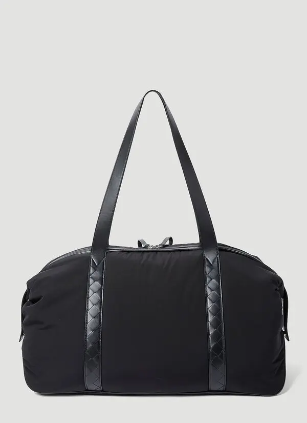 Bottega Veneta Woven Leather Trim Duffle Bag
