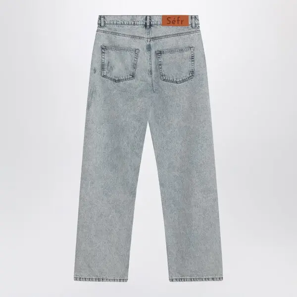 Séfr Sèfr Light Distressed Cotton Denim Jeans