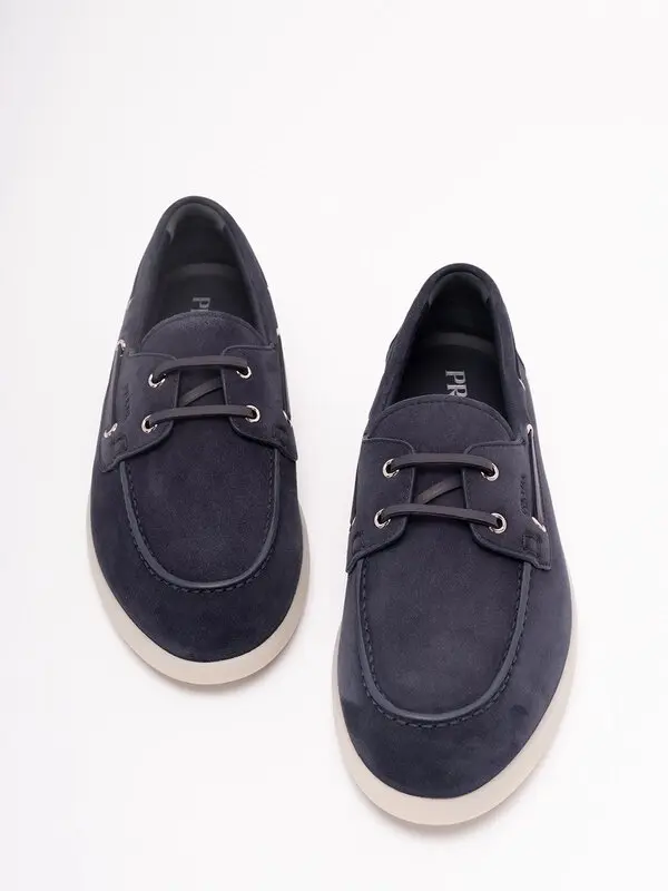 Prada Suede Boat Shoes - Multicolor