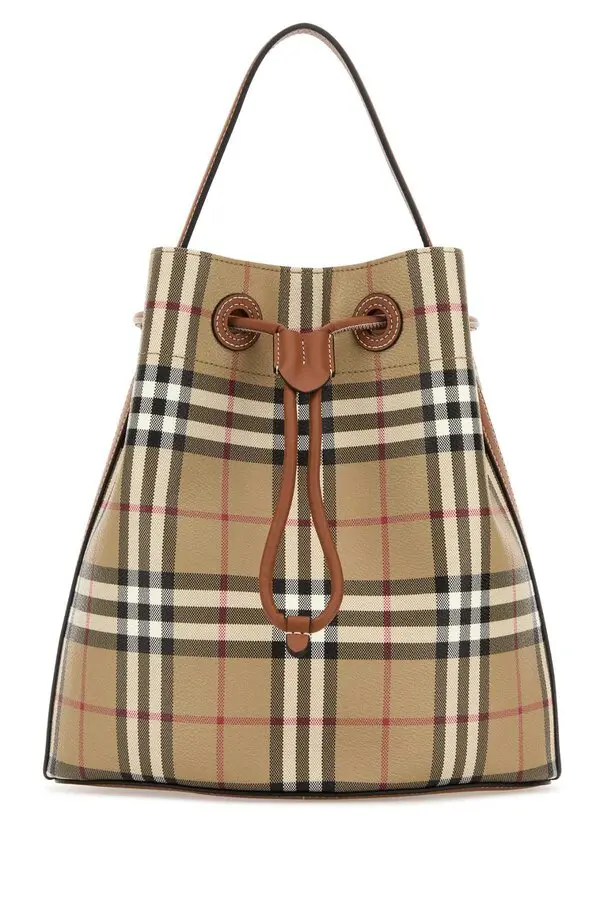 Burberry Printed Canvas Check Bucket Bag - Multicolor