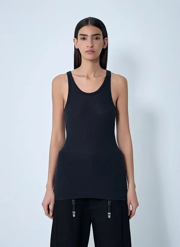 LEMAIRE Suspenders Tank Top - Black