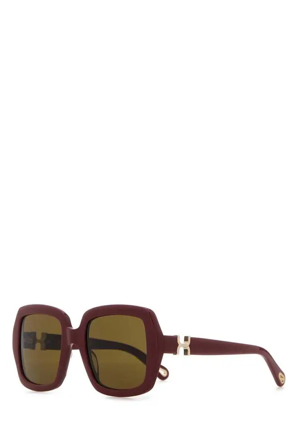 Chloé Burgundy Acetate Sunglasses - Red