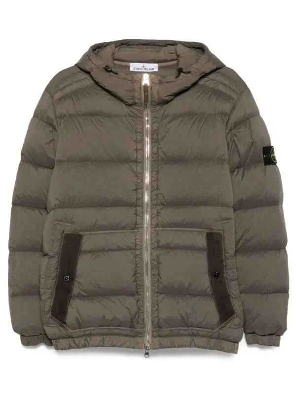 Stone Island Padded Down Jacket With Hood - Multicolor