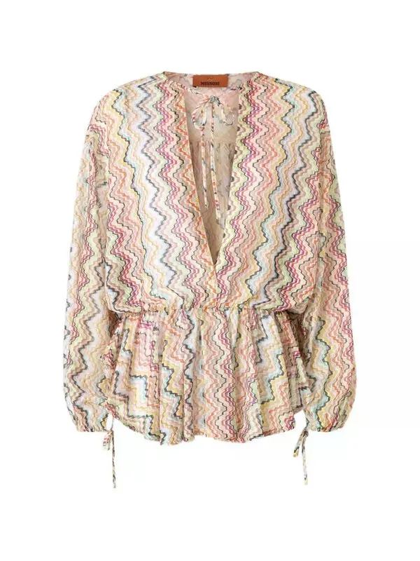 Missoni Chevron-patterned Beach Cover - Neutrals