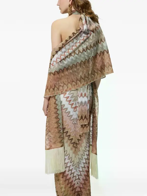 Missoni Stole In Zigzag Lace With Fringes