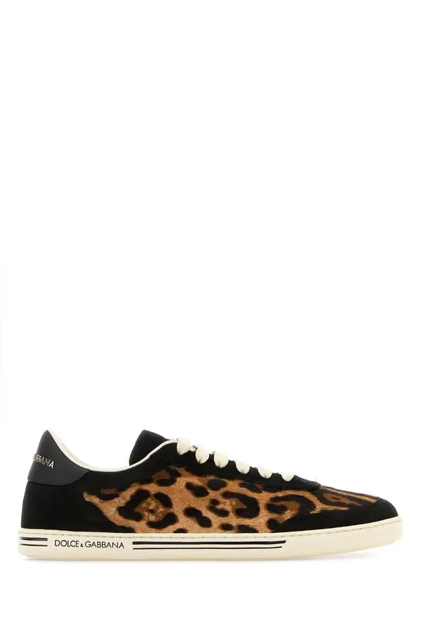 Dolce & Gabbana Printed Calf Hair Saint Tropez Light Sneakers - Multicolor